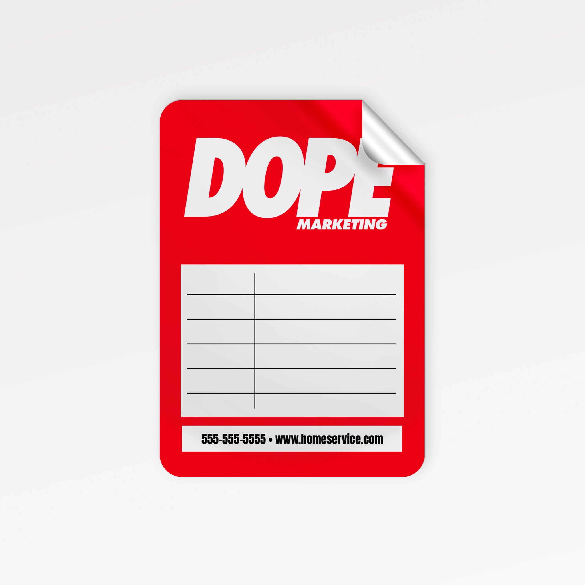 Indoor Stickers (4 x 6) – DOPE Marketing